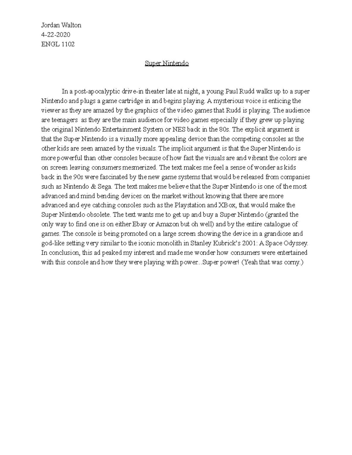 Extra Credit Visual Rhetorical Analysis with Commercials - Jordan ...