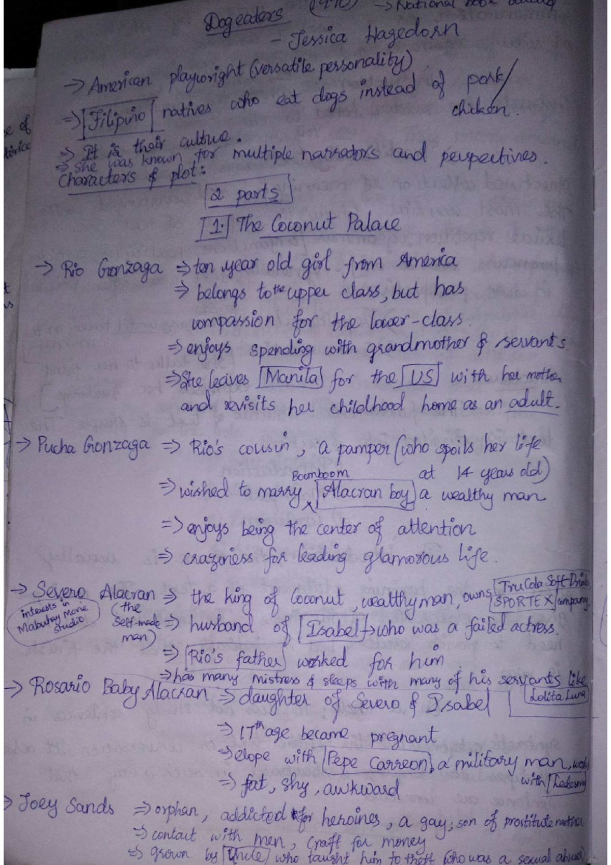 Dogeaters - This is an short notes based on lectures - English - Studocu