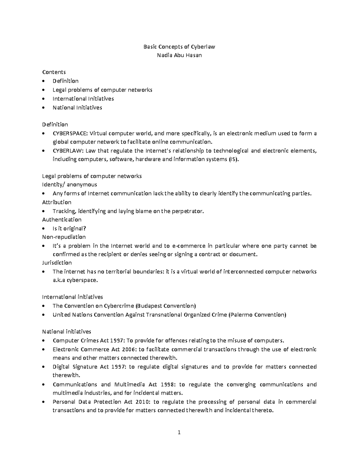 Chapter 1 of cyber law - Warning: TT: undefined function: 32 Warning: TT: undefined function: 32 ...