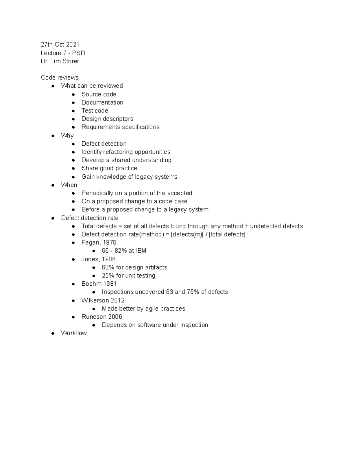 Professional Software Development Lecture 7 - 27th Oct 2021 - 27th Oct ...