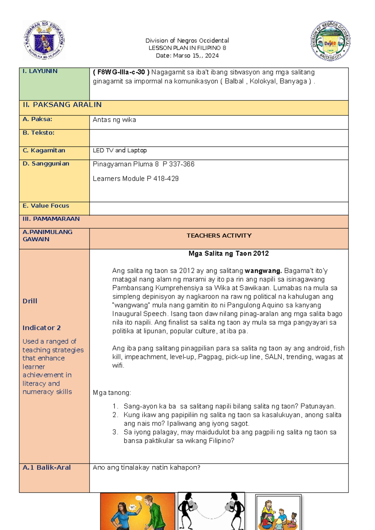 Lesson Plan-Antas ng Wika - Division of Negros Occidental LESSON PLAN ...