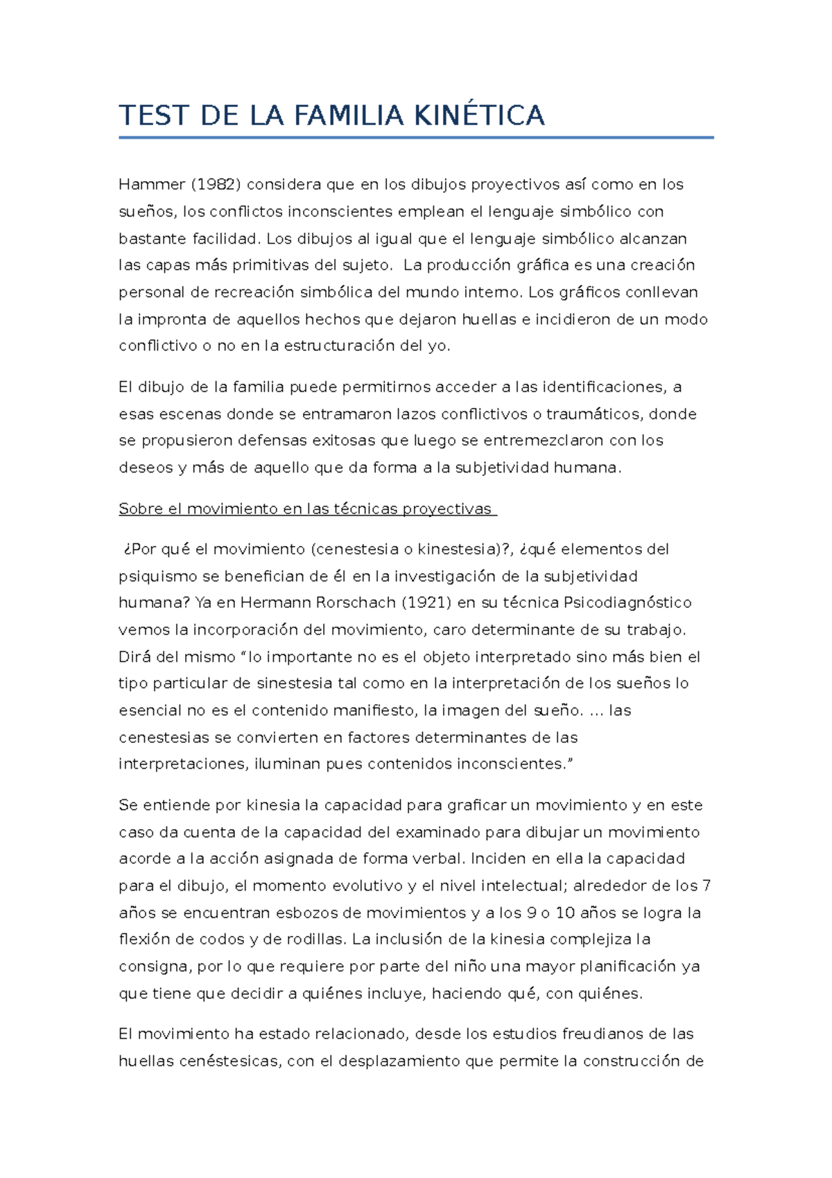 Test de La Familia Kinetica actual y prospectiva - TEST DE LA FAMILIA ...