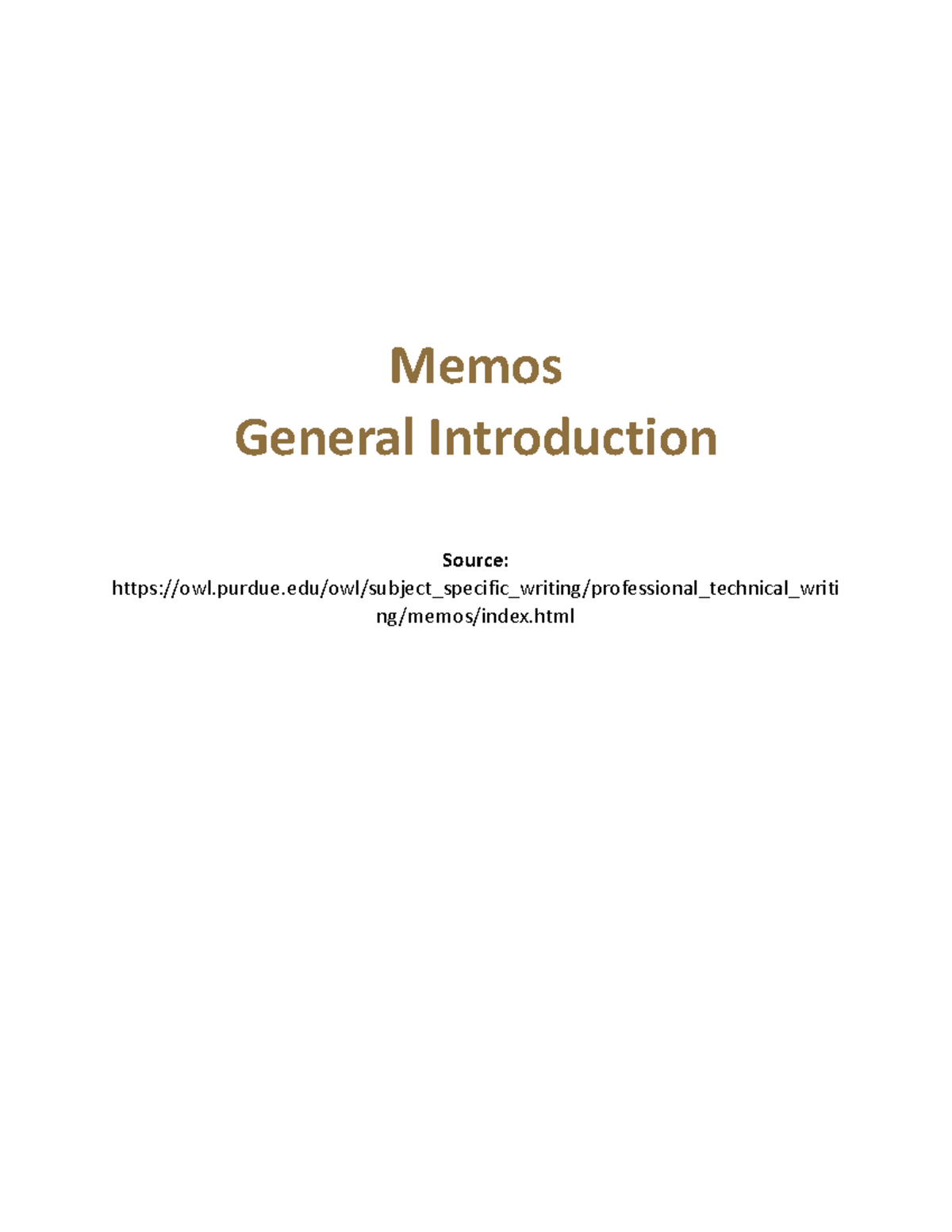 4-ADMN1207-How to Write A Business Memo - Memos General Introduction ...