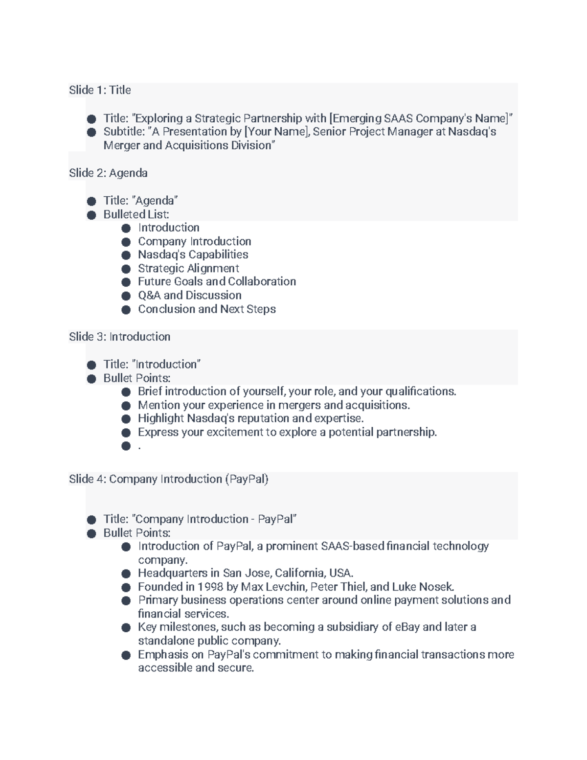 Slide 1 Title - Financial case study - Slide 1: Title Title: "Exploring ...