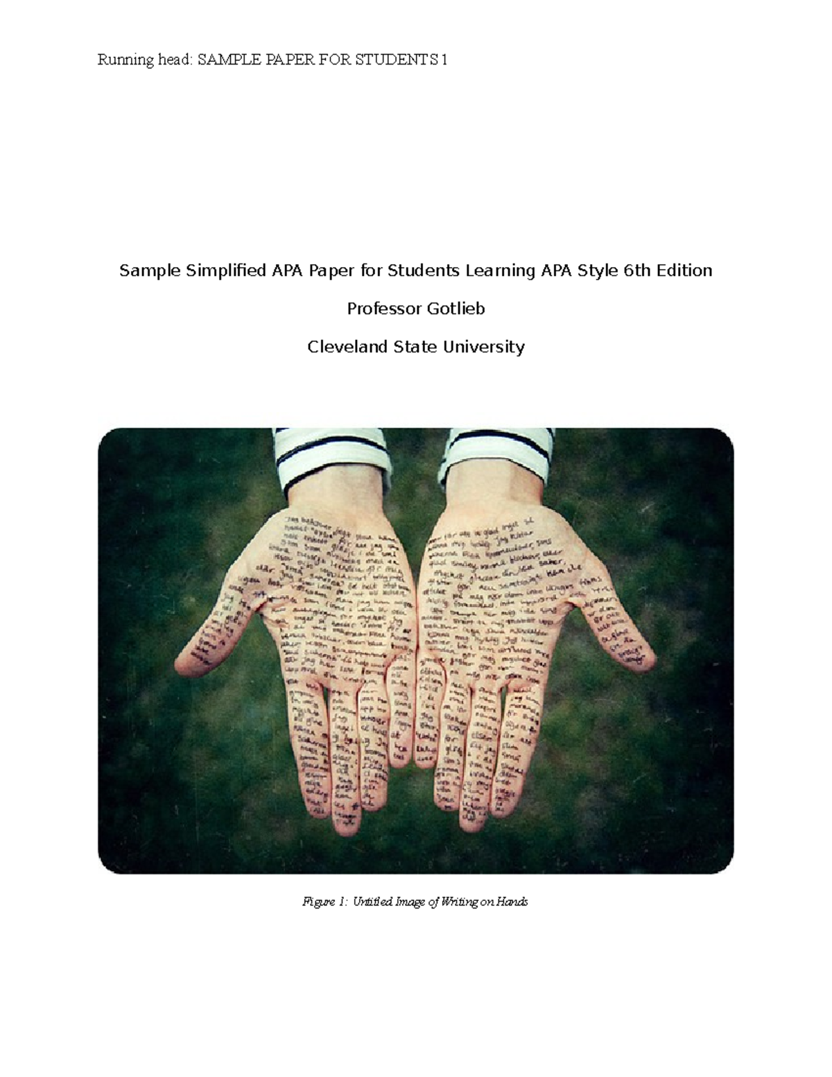 Sample Paper for Students(1) (1) - Running head: SAMPLE PAPER FOR ...