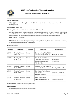 Written Assignment 2 QUESTIONS AND SOLUTIONS - fo - CHE 243: Engineering Thermodynamics Written ...