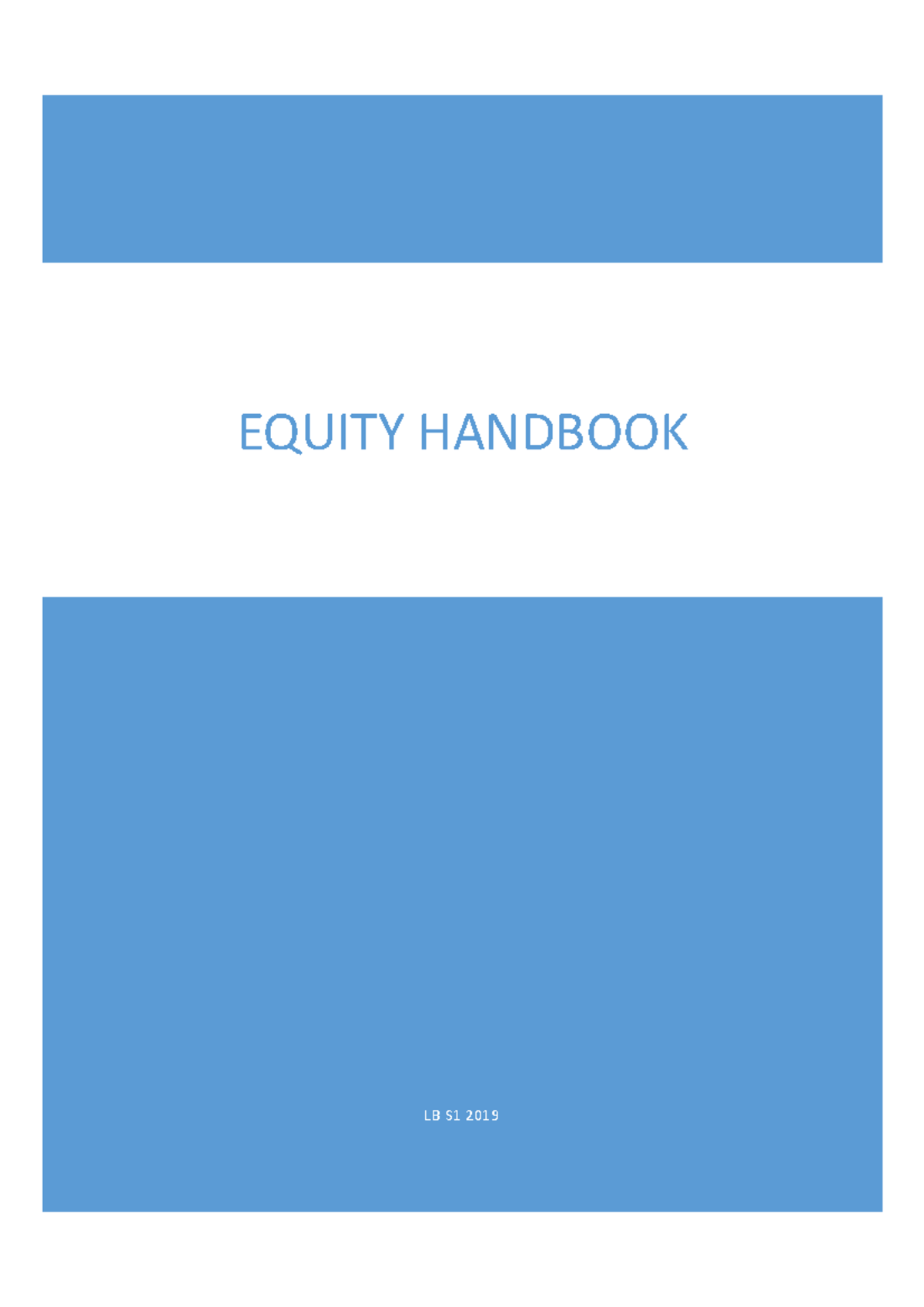 Equity EXAM Notes WITH Contents PAGE - LB S1 2019 EQUITY HANDBOOK ...