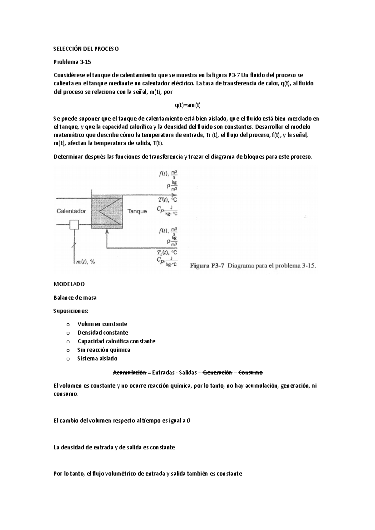Seleccion del proceso - Modelado Dinamico y Optimizacion de Procesos ...