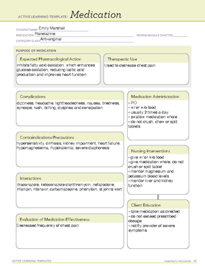 Valsartan - Pharm active learning template medication - ACTIVE LEARNING ...