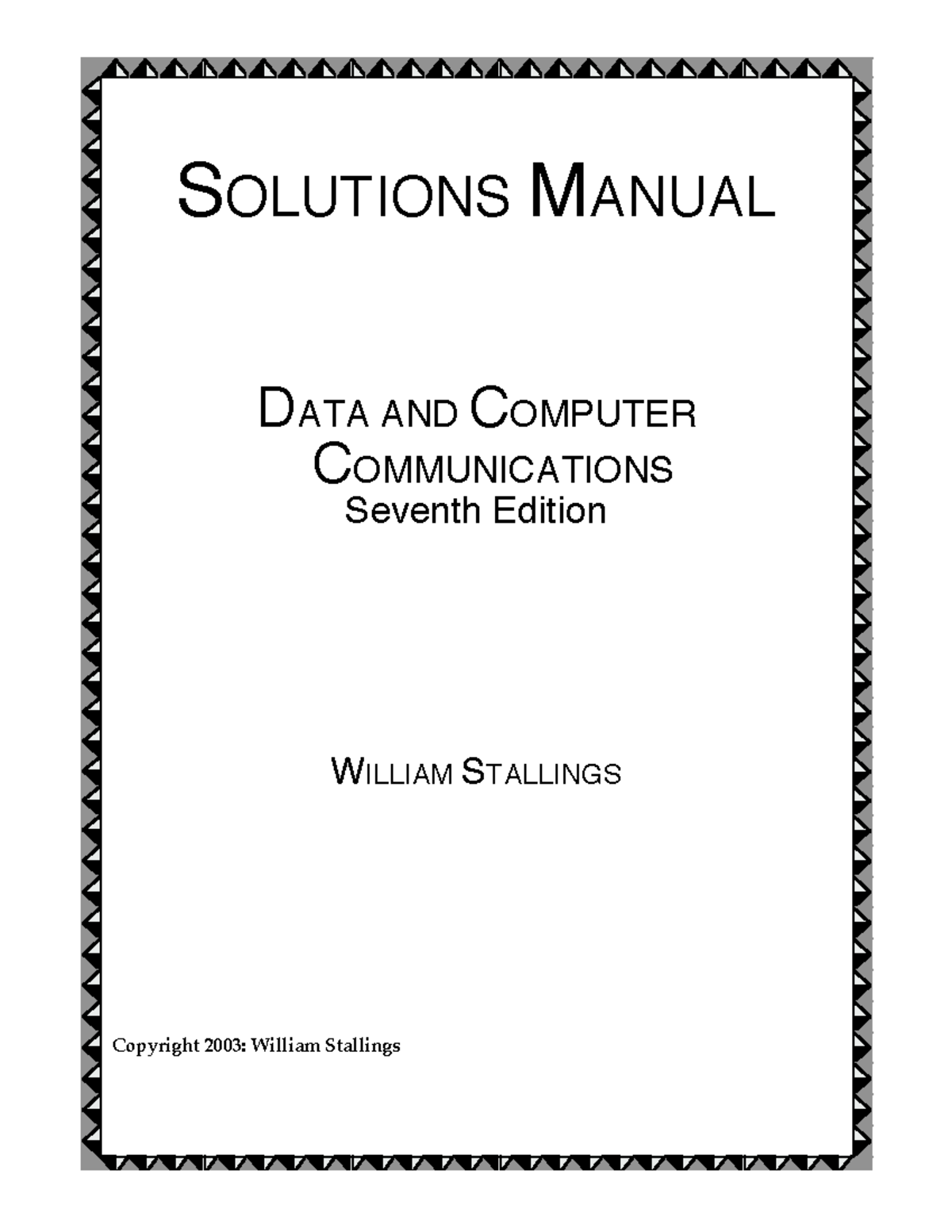 Solutions Manual DATA AND Computer Commu - SOLUTIONS MANUAL DATA AND ...