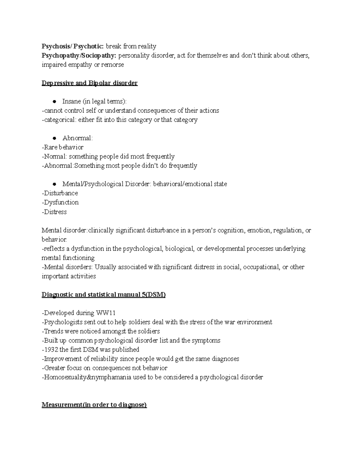 Psych - Psychosis/ Psychotic: break from reality Psychopathy/Sociopathy ...