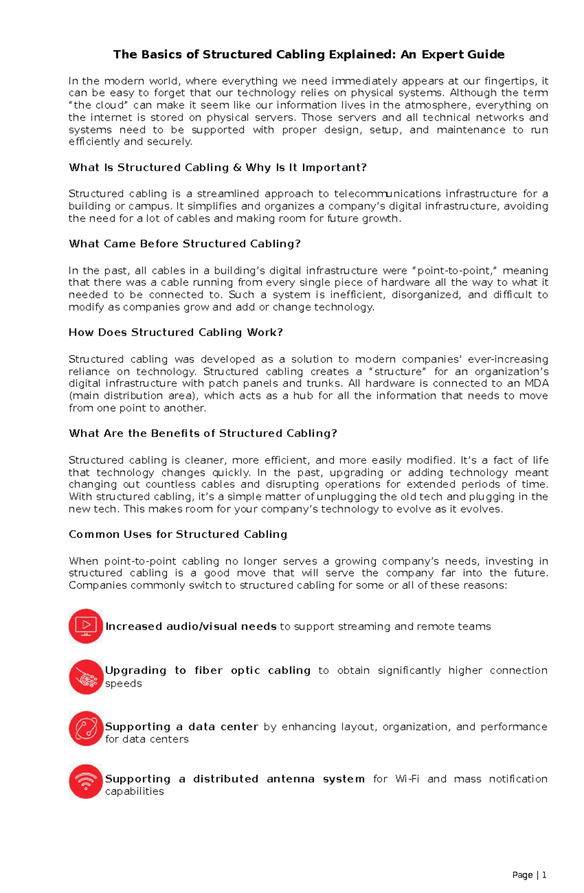 Structured-Cabling - The Basics of Structured Cabling Explained: An ...