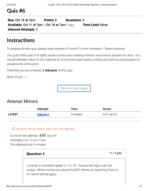Worksheet 1 for cpsc 320 - CPSC 320: Steps in Algorithm Design and Analysis Part a Solutions ∗ ...