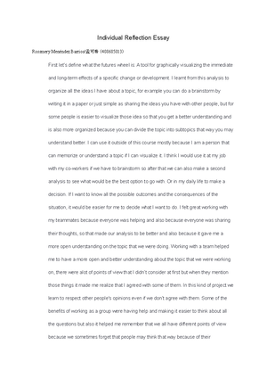 Final paper - Thoughts on the possible futures. - Final Paper A. 15 years from now, the future ...