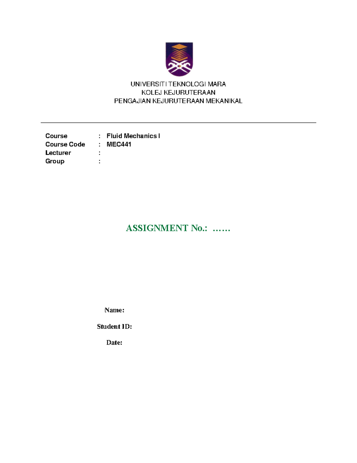 Assignment 4 MEC441 JUNE 2024 WITH Cover - UNIVERSITI TEKNOLOGI MARA ...