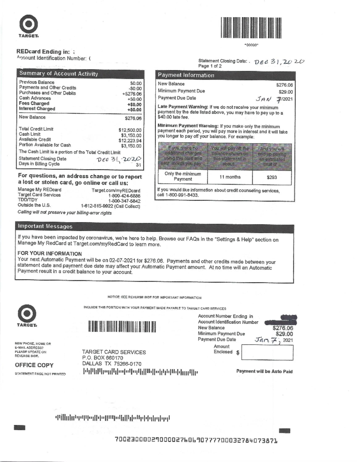 Target 2020 - PDF for one the documents - COWL 52 - Studocu