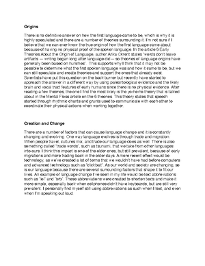 Creating Language word experiment - Creating Language Final project ...