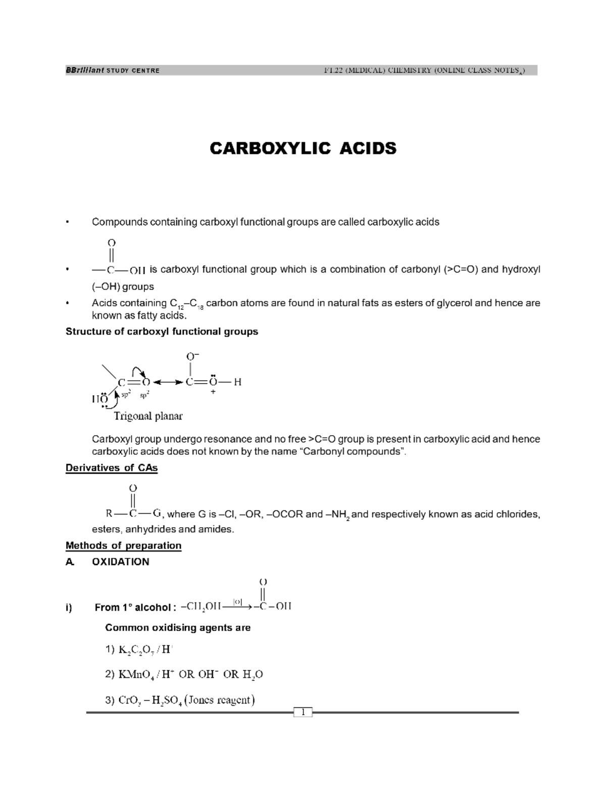 Carboxylic acid - chemistry - Studocu