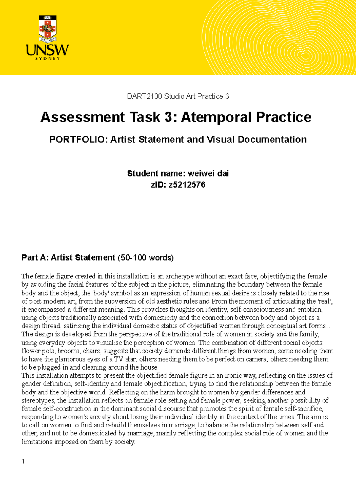 Task 3 template - General Information The lists below are not extensive ...