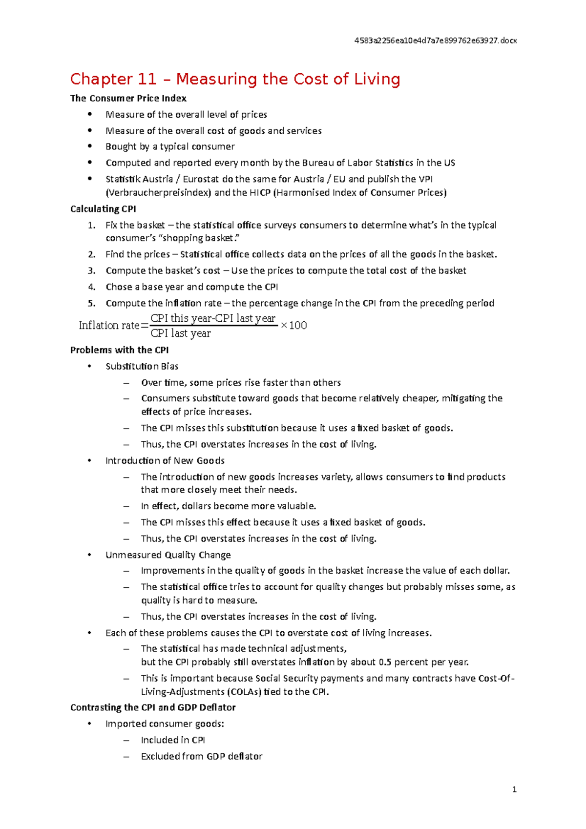 Chapter 11 Measuring the Cost of Living ...