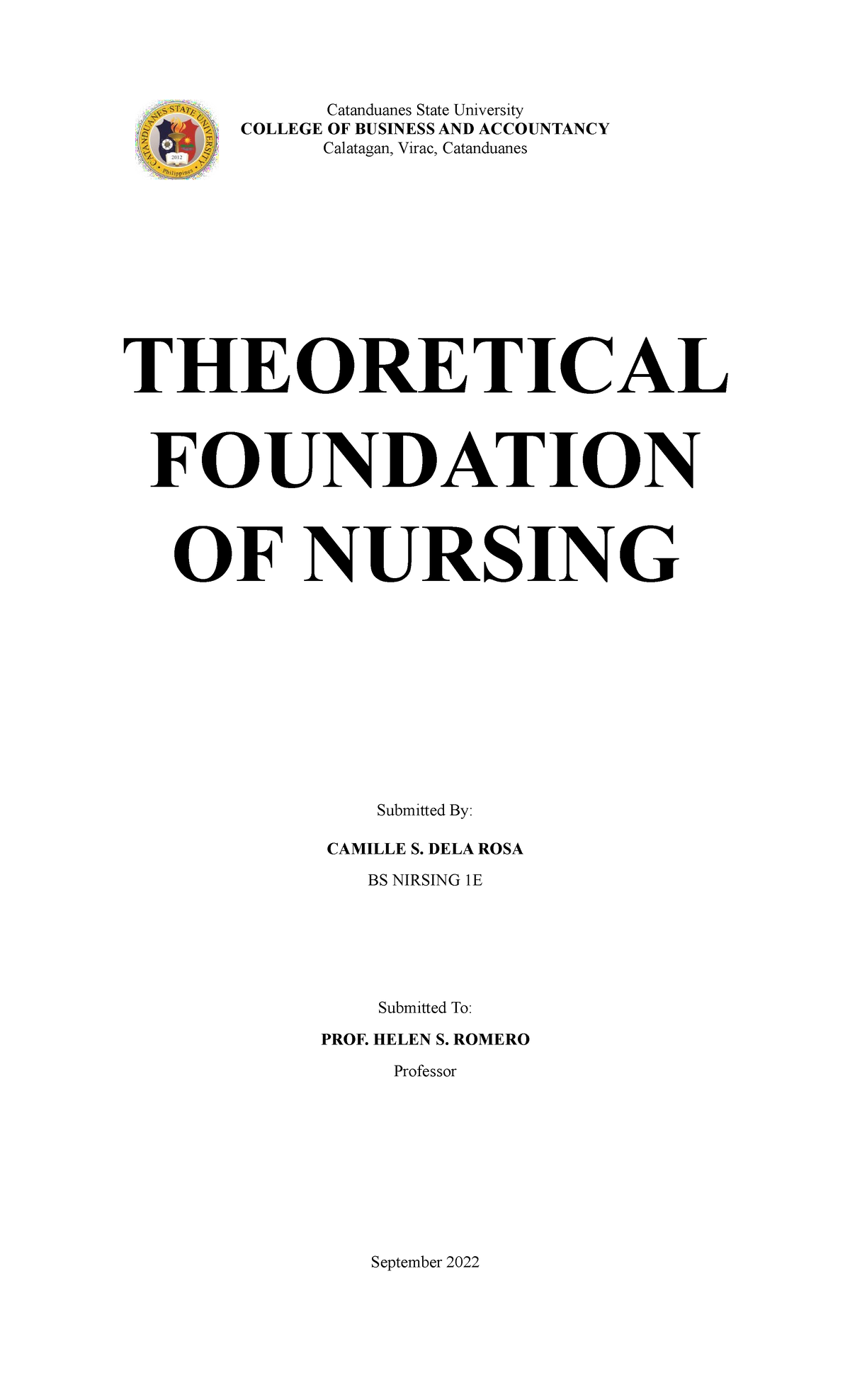 TFN Summary ( Camille DE LA ROSA) copy copy copy - Catanduanes State ...