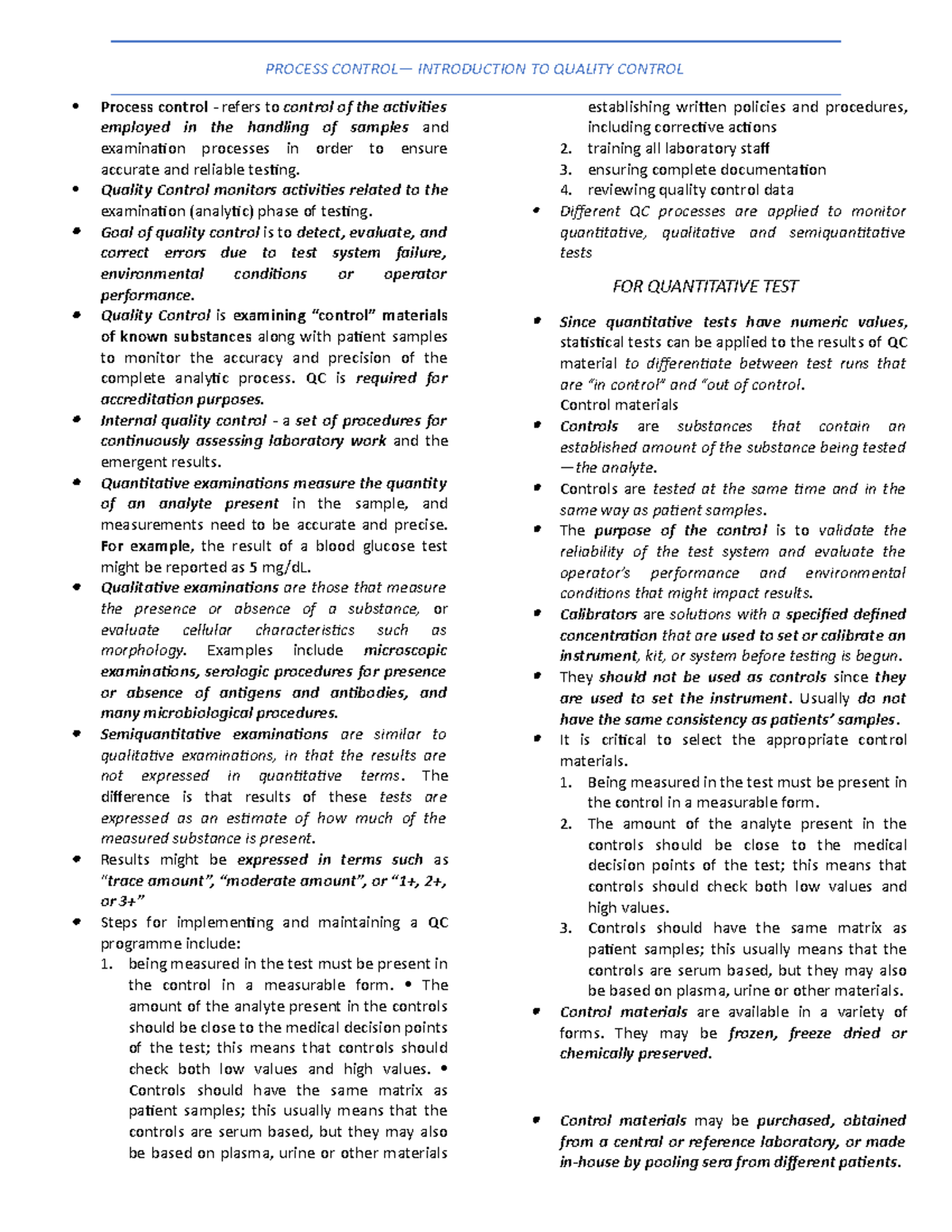 Lab MAN-Quality Control - PROCESS CONTROL— INTRODUCTION TO QUALITY ...