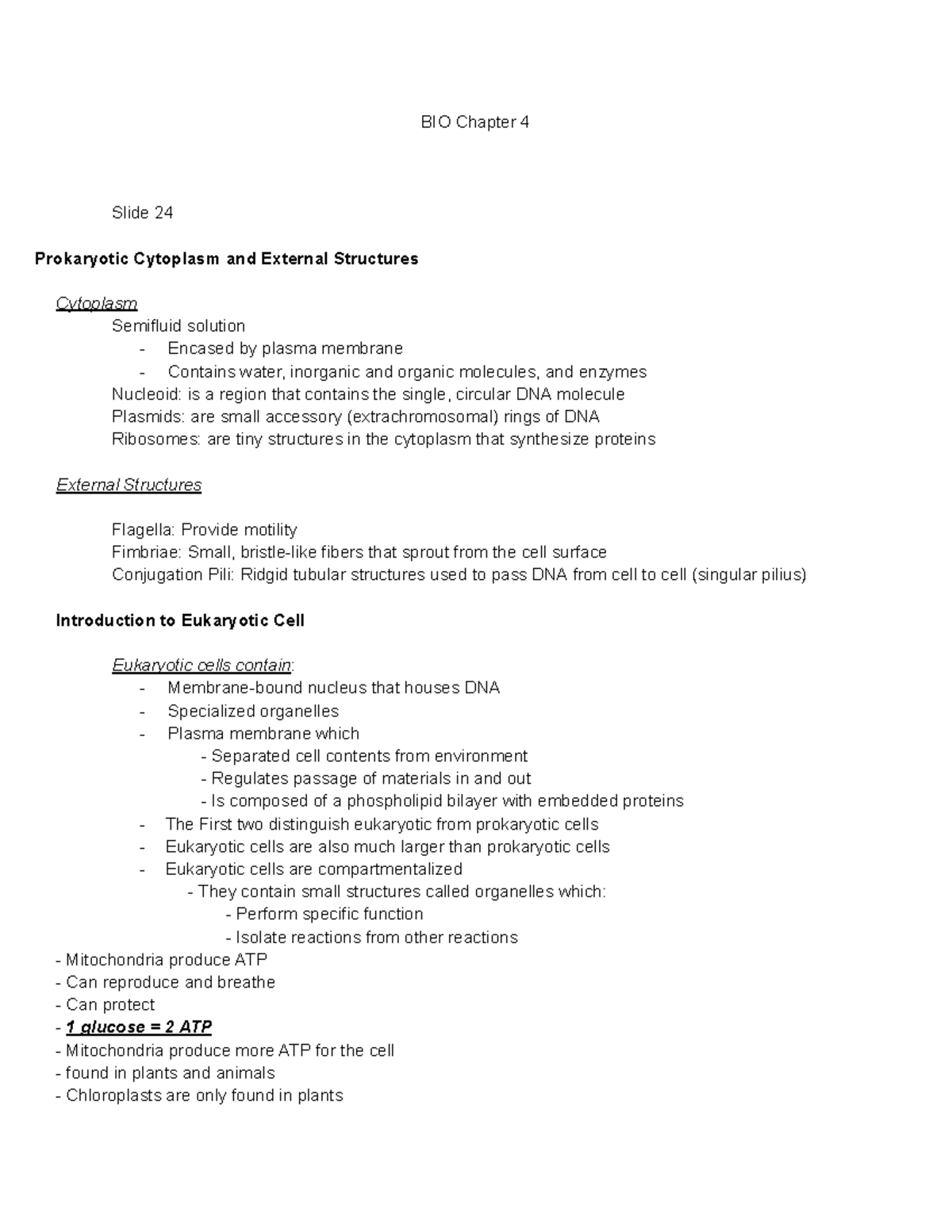 BIO Chap 4 - bio chap 4 - BIO Chapter 4 Slide 24 Prokaryotic Cytoplasm ...