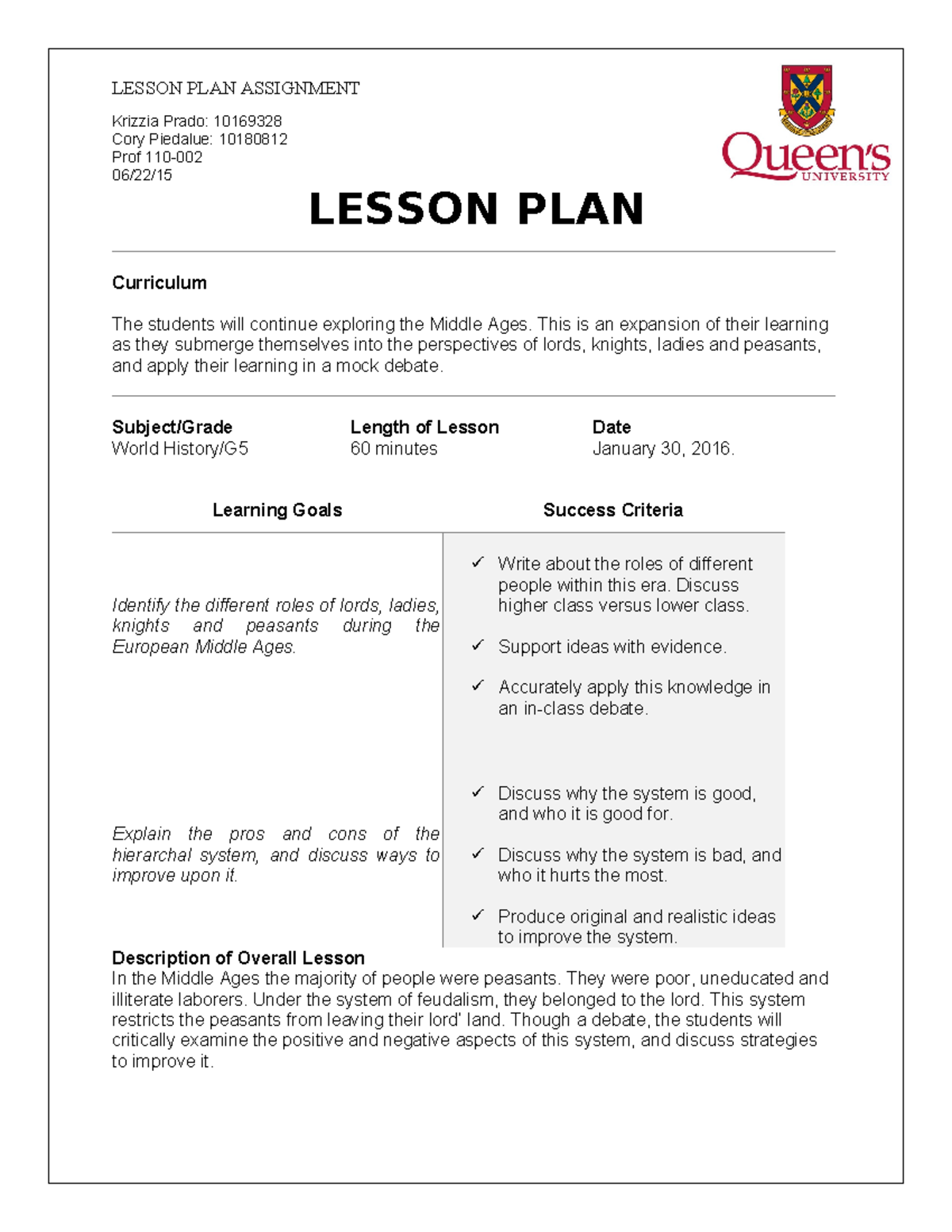 272345183 lesson plan assignment - LESSON PLAN ASSIGNMENT Krizzia Prado ...