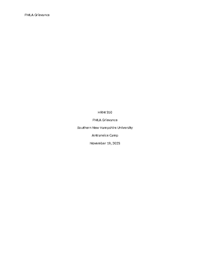 HRM 310 Milestone 1 - Coursework - Jena Watson SNHU HRM 310 JULY 30 ...