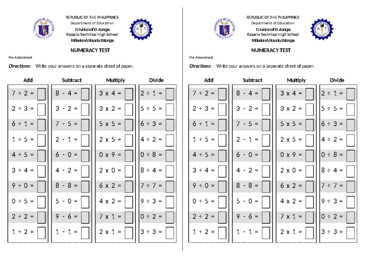 NMP W1-Q1 - LESSON PLAN - Pre-Assessment Write your answers on a ...