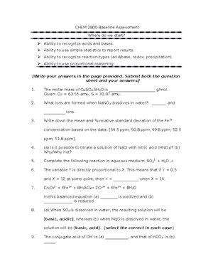 Lab 2- Enthalpy of dissolution - CHEM 1212L - Studocu