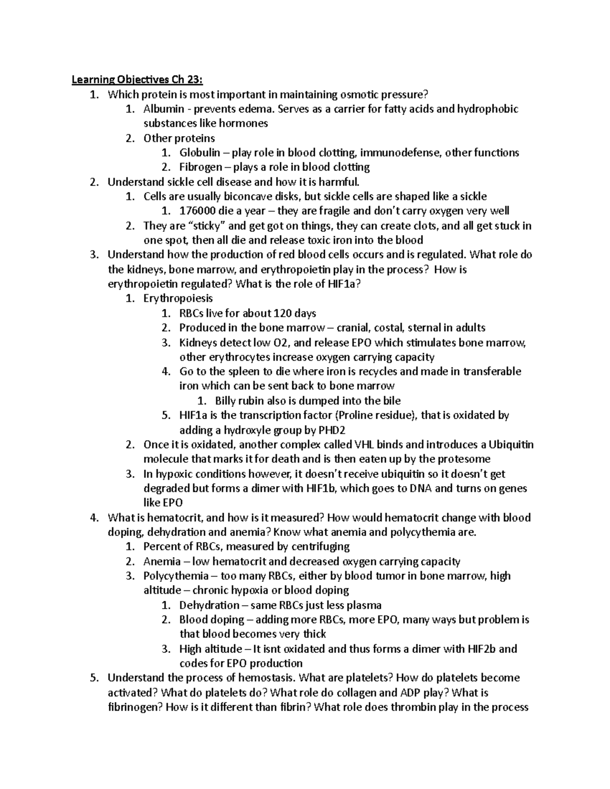 Test 3 learning objectives - Learning Objectives Ch 23: 1. Which ...