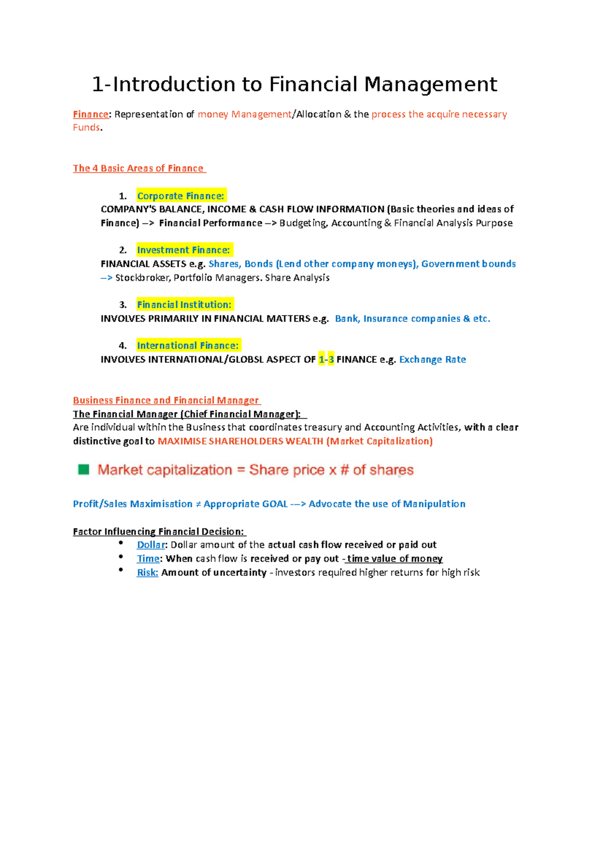 Introduction to Financial Management Copy - 1-Introduction to Financial ...