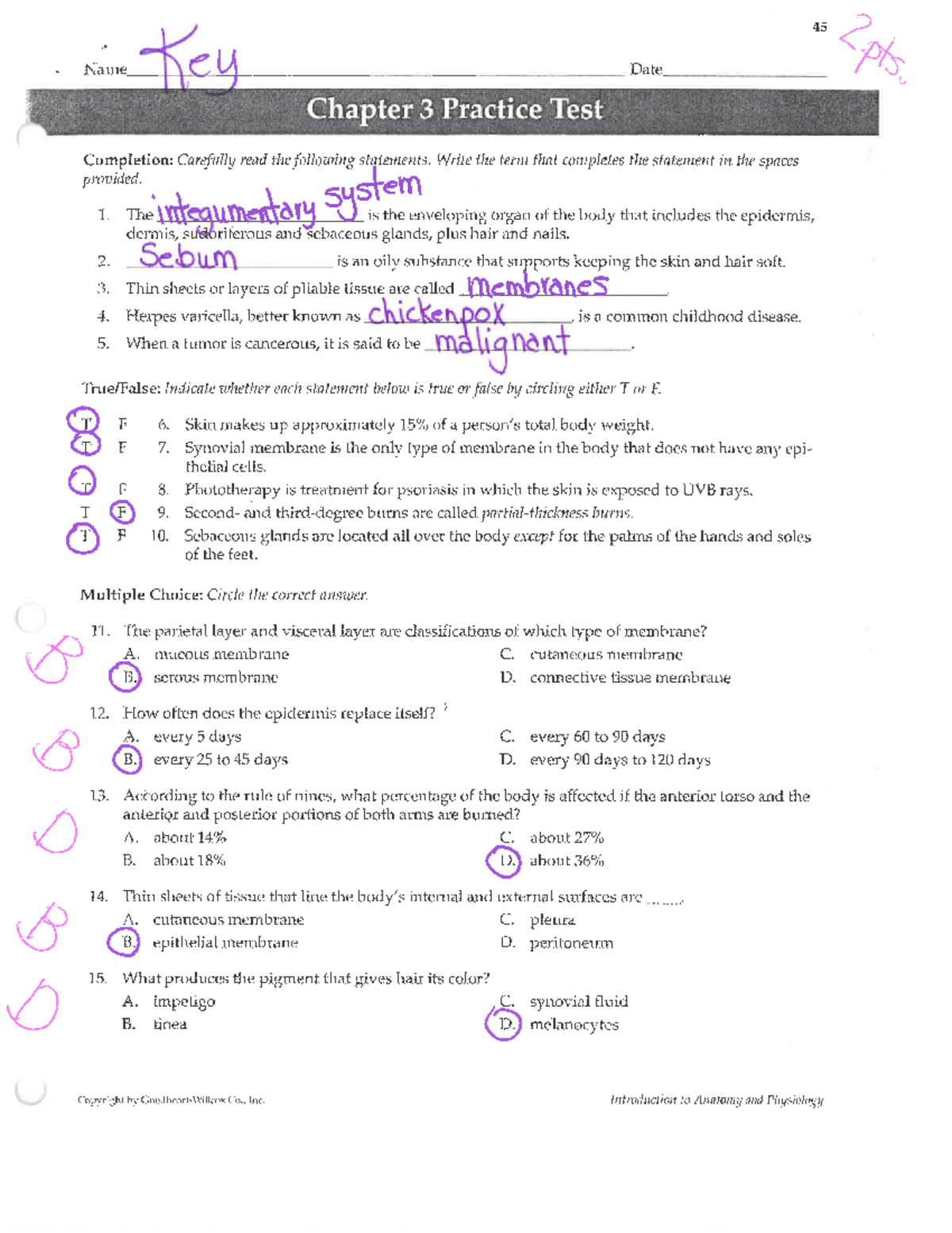 Chapter 3 Practice Test - KEY - anatomie pathologique - Studocu