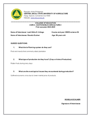 Learning Episode 5 11 - Lecture notes in Field study 2 - Republic of ...