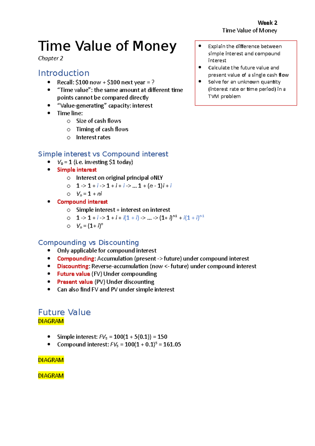 ACST L2 - ACST 2021 - Time Value of Money Time Value of Money Chapter 2 ...