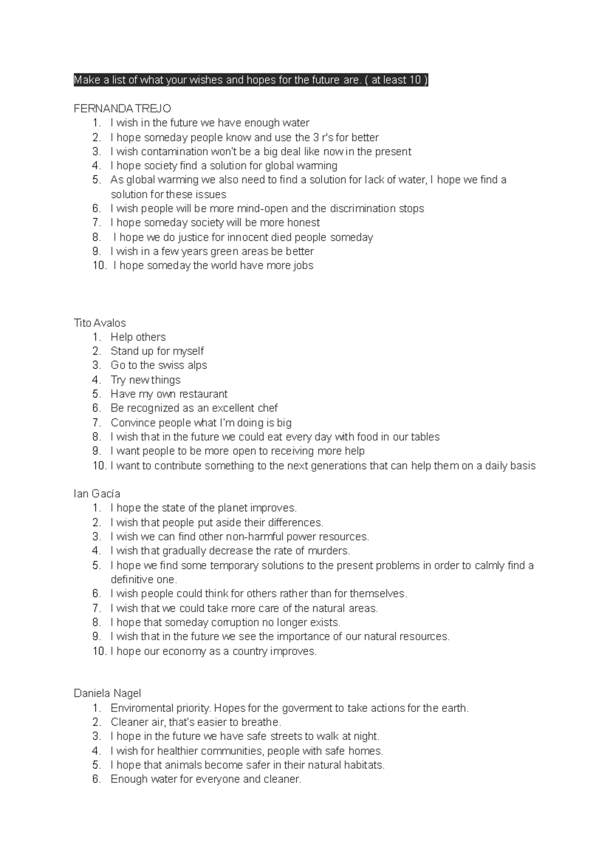 Class Activity Checkpoint Unit English Make A List Of What Your class-activity-checkpoint-unit-english-make-a-list-of-what-your