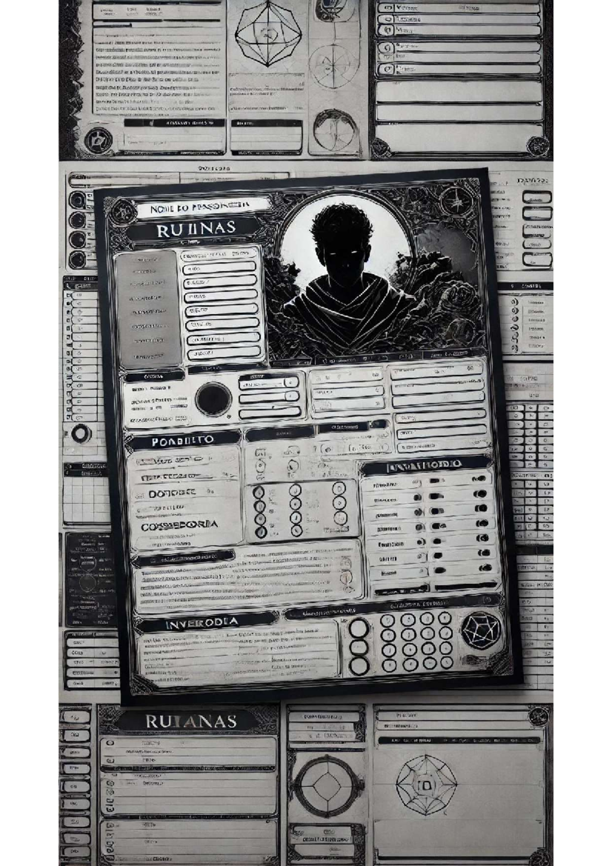 Character Sheet RPG Ruinas - engenharia - COM ten em NONE 10 PRASONSIN ...