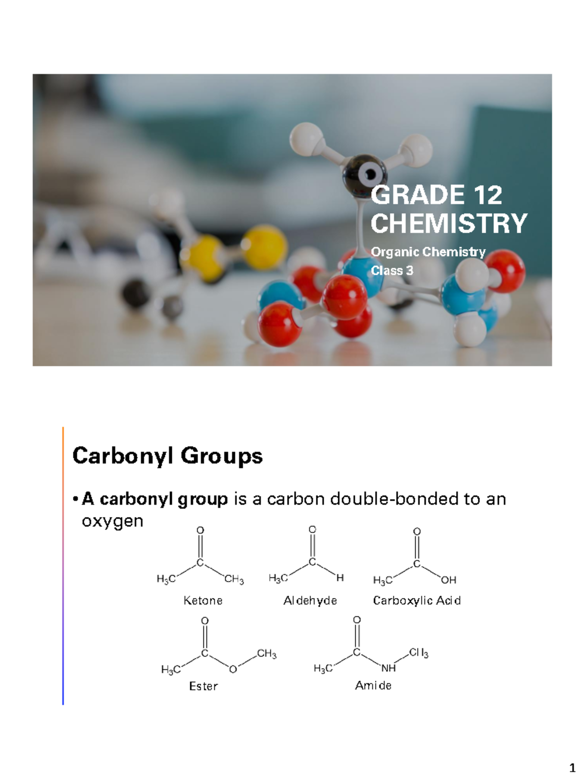 Class 03 Chemistry G12 Notes - GRADE 12 CHEMISTRY Organic Chemistry ...