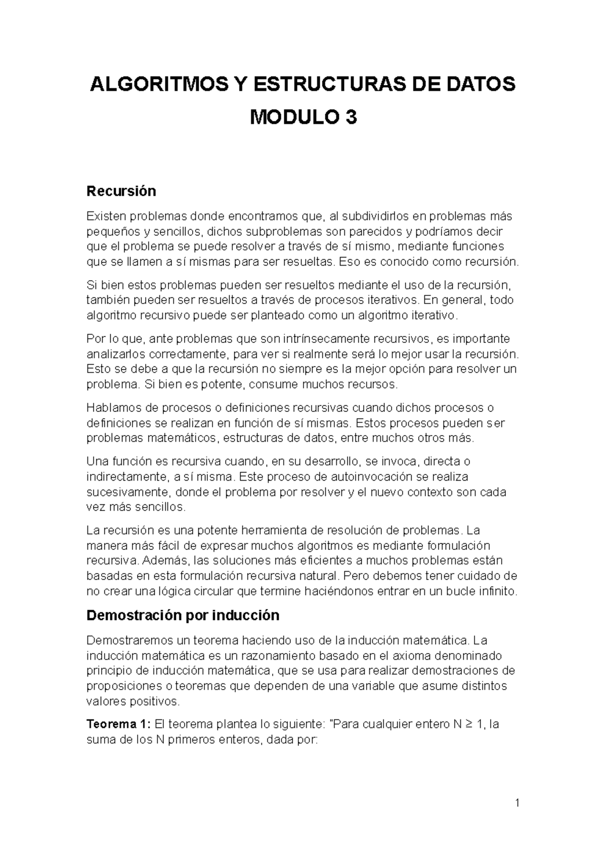 Resumen Algoritmos y estructuras de datos - ALGORITMOS Y ESTRUCTURAS DE ...