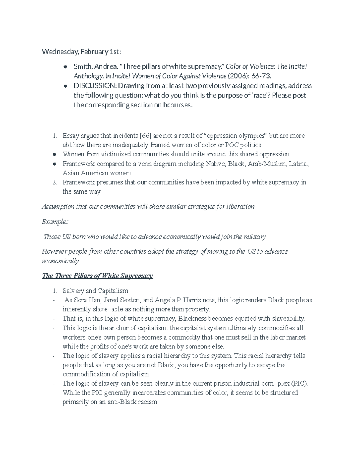 Asamst Discussions - Discussion on Week 1/2 readings with Prof Lisa Ng ...