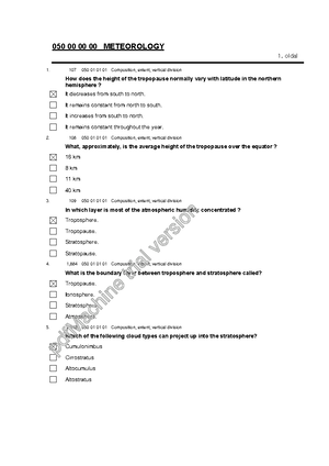 Meteorology notes - METEOROLOGY NOTES written by sunrise aviation ...