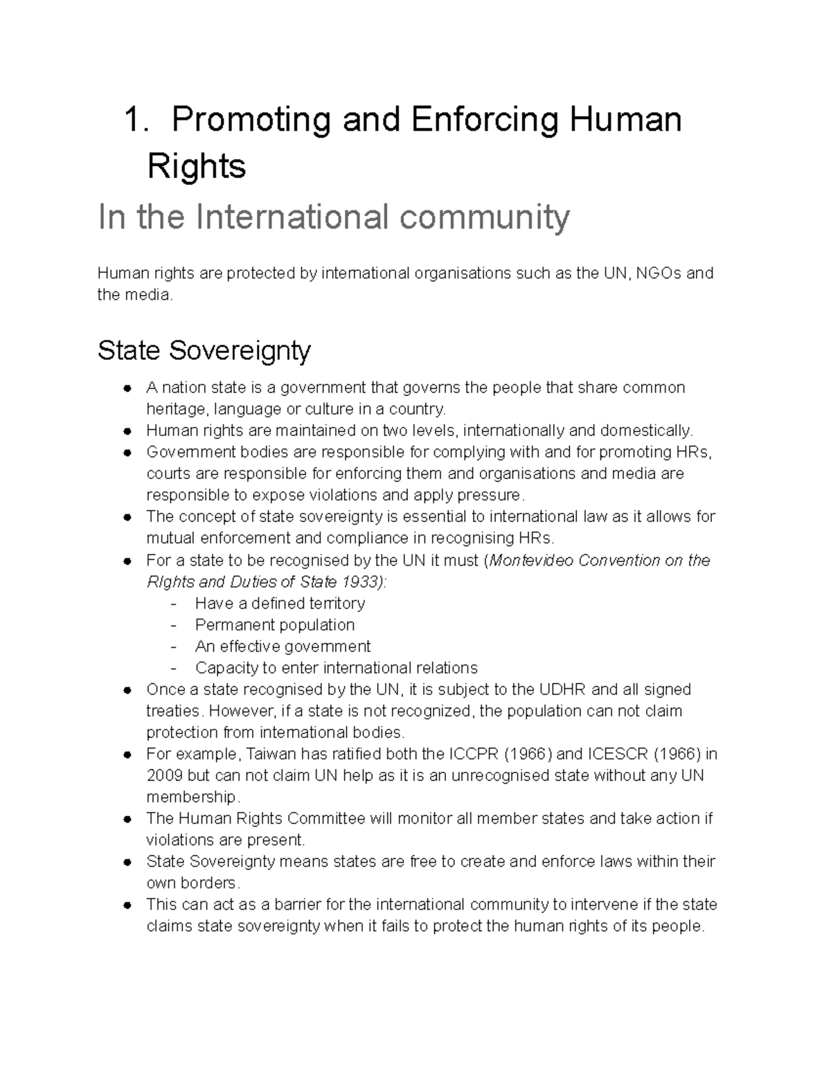 Promoting and Enforcing Human Rights - 1. Promoting and Enforcing Human ...