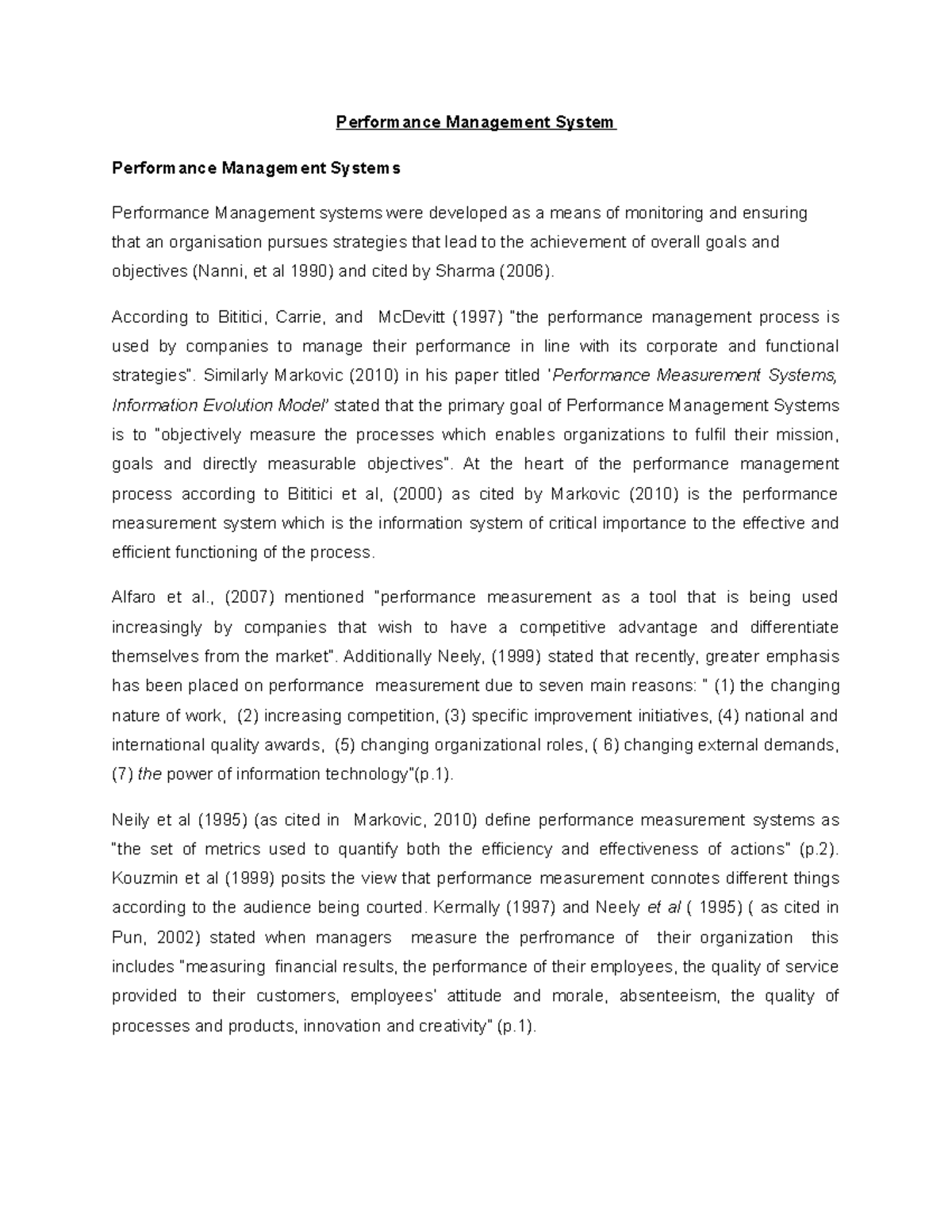 Performance Management System Performanc - Performance Management ...