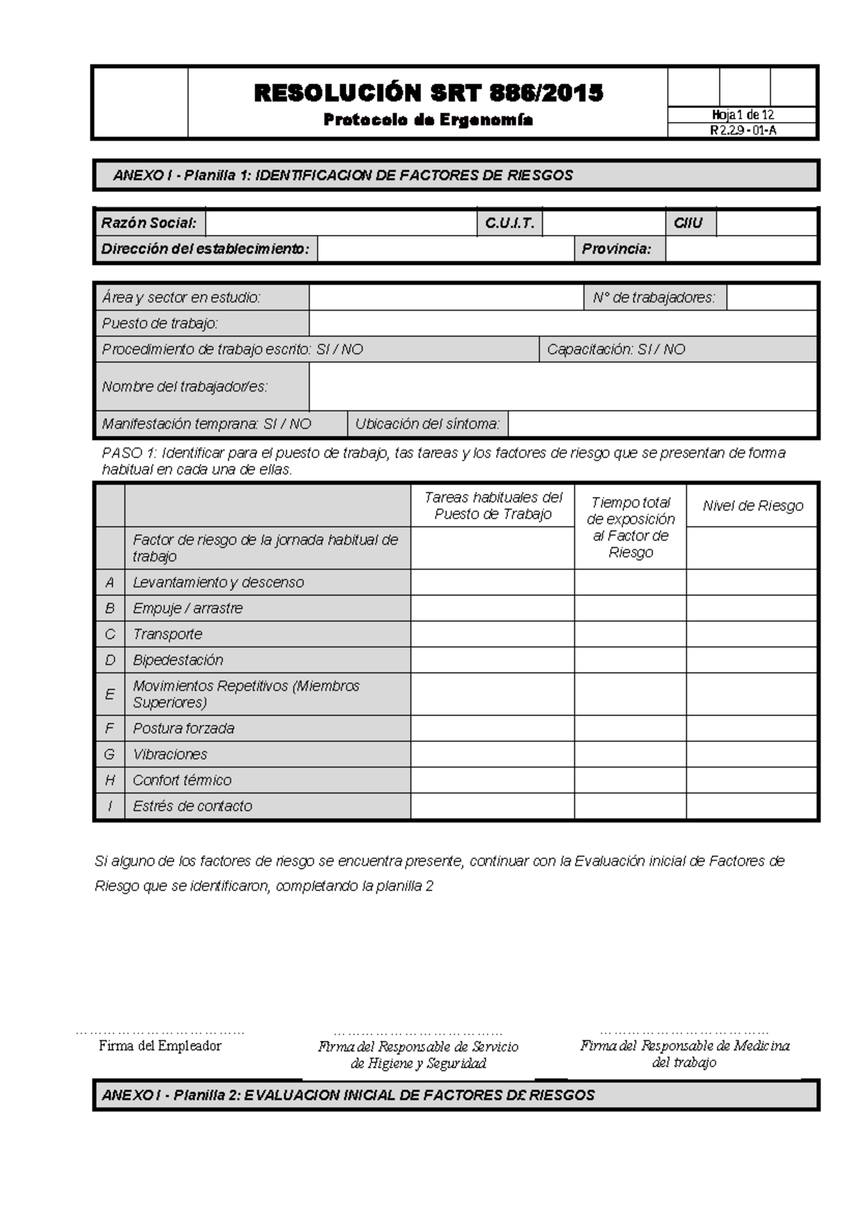 Protocolo de Ergonomía SRT - Protocolo de Ergonomía Hoja 1 de 12 R 2.2 ...