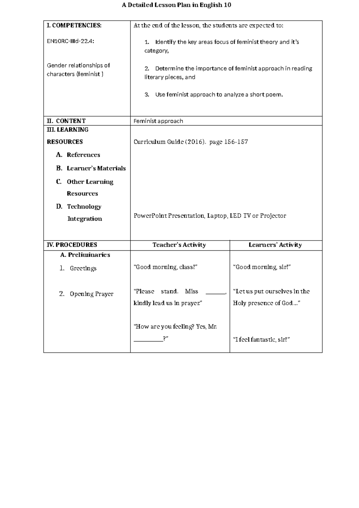 5E DLP- Moralist Approach - A Detailed Lesson Plan in English 10 I ...