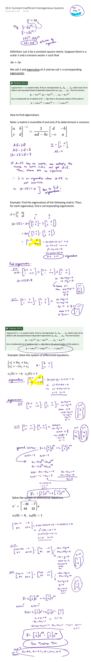 1.3 Direction Fields - CAM 3335 - hall/DE Slope field for ! =3" (which ...