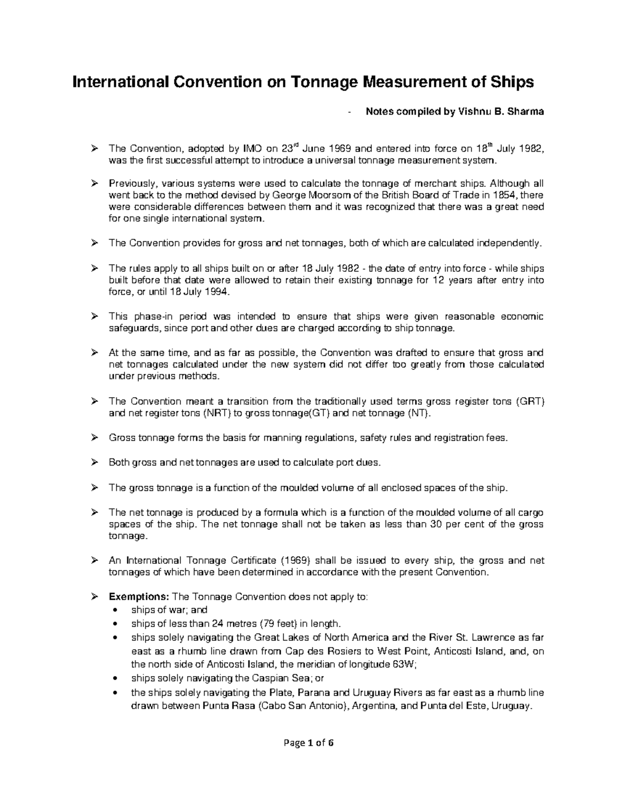 Phase 2 Tonnage - International Convention on Tonnage Measurement of ...
