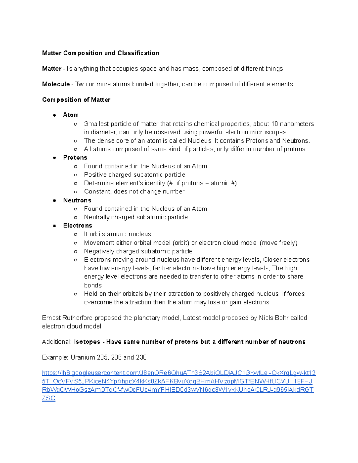 Gen bio - notes - Matter Composition and Classification Matter - Is ...