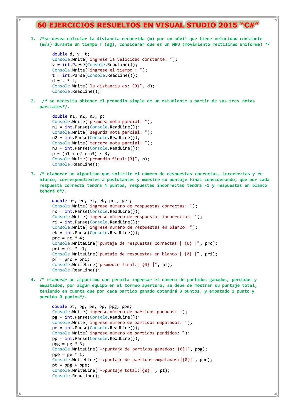 Kupdf - RGRGR - 60 EJERCICIOS RESUELTOS EN VISUAL STUDIO 201560 ...